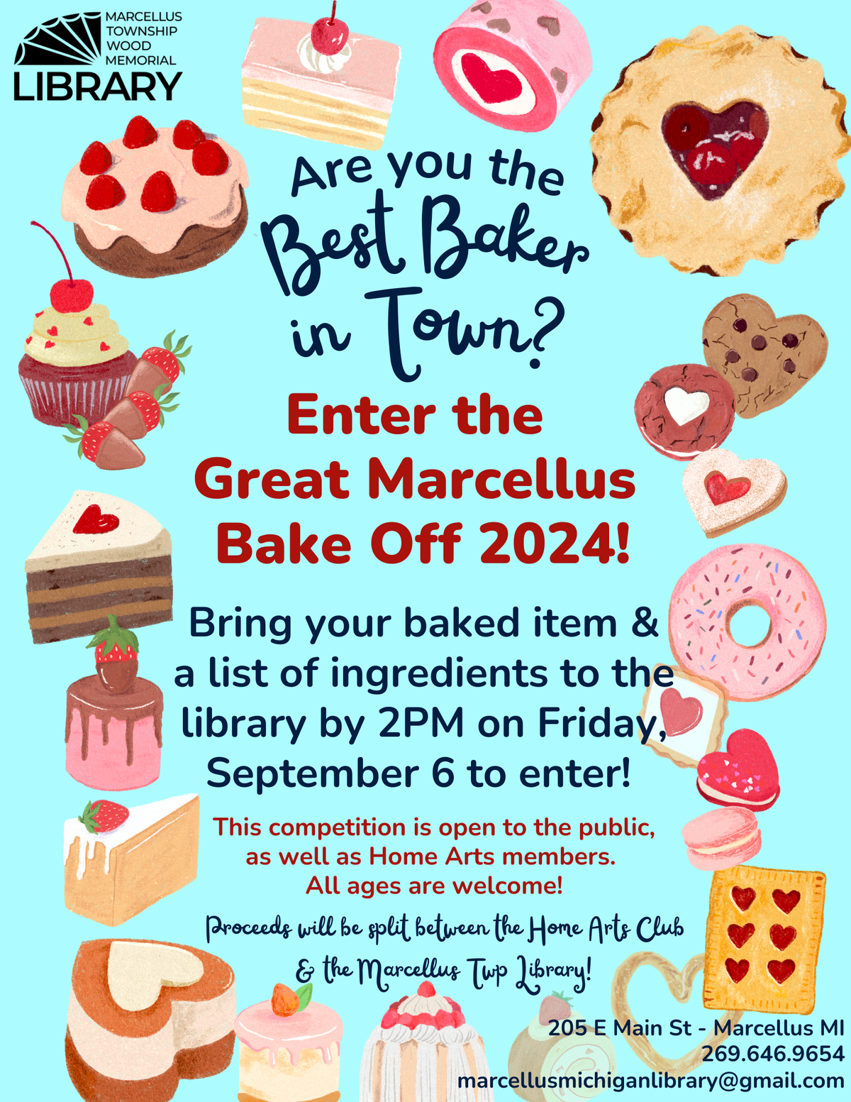 Great Marcellus Bake Off 2024 — Marcellus Township Wood Memorial Library